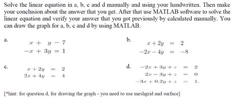 Solved How To Do The Matlab Part For Ques Abc And D