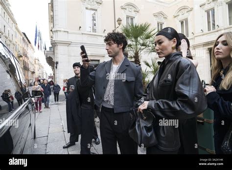 Rome Exit From The Six Senses Hotel Guests Of The Mercedes Benz Party