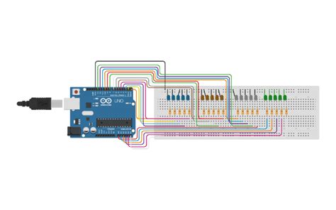 Circuit Design Contador De 5 En 5 Con Arduino Tinkercad