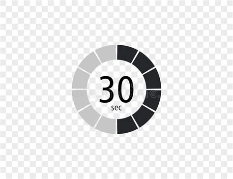 The 30 Seconds Stopwatch Digital Timer Clock And Watch Vector