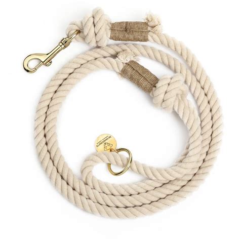 Handmade Rope Leashes For Small Dogs 5ft Organic Cotton Natural