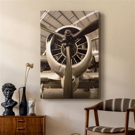 George Oliver Airplane Engine Custom Wrapped Gallery Cavas Wayfair