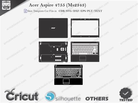 Acer Aspire Skin Template Vector Armobileskin