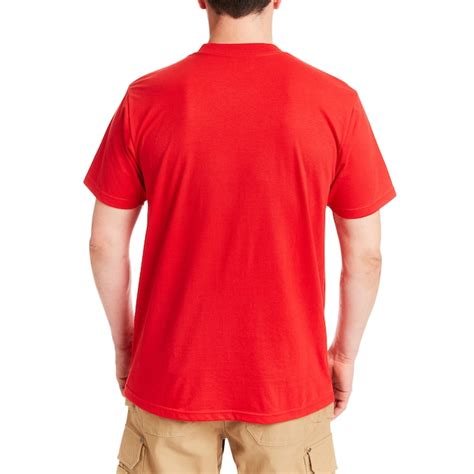 Smiths Workwear Mens Red Knit Short Sleeve Solid T Shirt Xx Large
