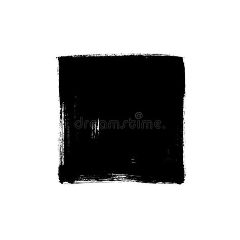 Black Rough Edge Square Isolated On White Stock Vector Illustration Of Banner Silhouette