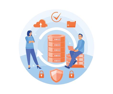 Man And Woman Working In Data Center Storing Files On A Server