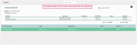 Odoo POS Invoice Details