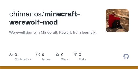 GitHub Chimanos Minecraft Werewolf Mod Werewolf Game In Minecraft Rework From Leomelki