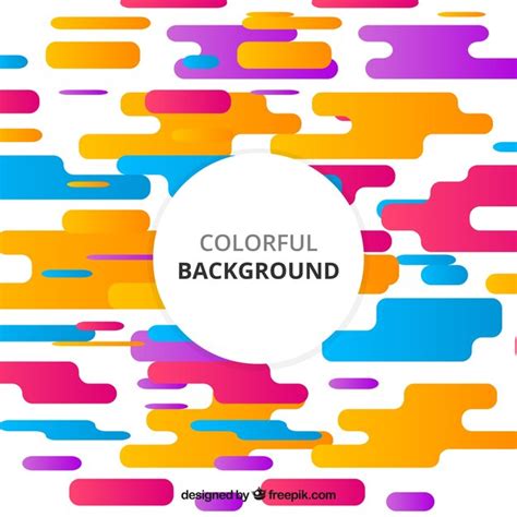 Free Vector Colorful Background With Rounded Shapes