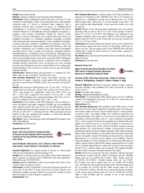pdf upper extremity reaching kinematics correlates with scores on