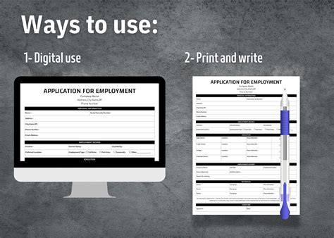 Employment Application Application For Employment Job Application