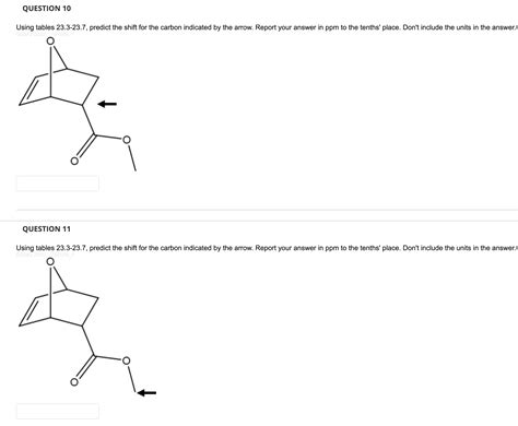using tables 23 3 23 7 predict the shift for the carbon indicated
