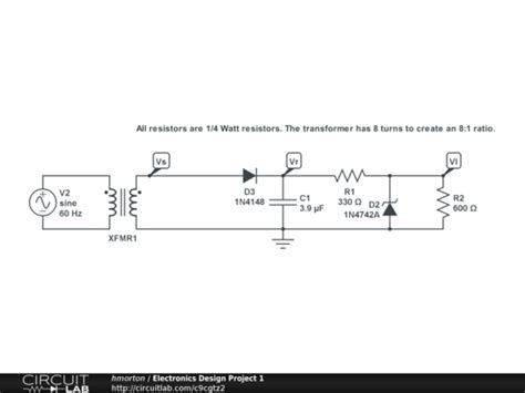Electronics Design Project 1 CircuitLab