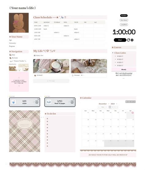 Coquette Girl Notion Printabletemplate In 2025 Notions Planner Planner Template