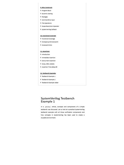 Systemverilog Testbench Example 1 Pdf Parameter Computer Programming Computer Architecture