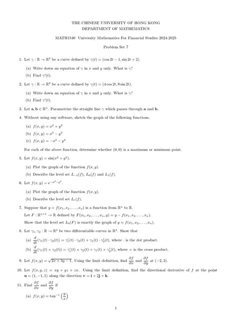Problem Set 7 Pdf Functions And Mappings Mathematics