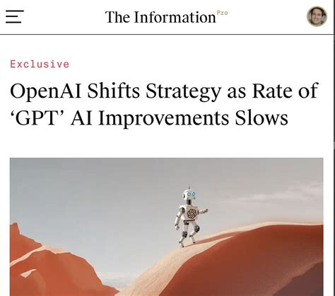Openai Shifts Strategy As Gpt Ai Improvements Slow Orion Expected