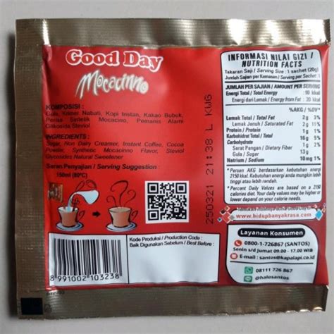 Detail Gambar Nilai Gizi Kopi Good Day Koleksi Nomer 5