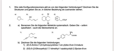 Solved Texts Task 1 How Many Configurational Isomers Are There For