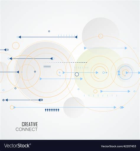 Circles Abstract Design Connect Background Vector Image