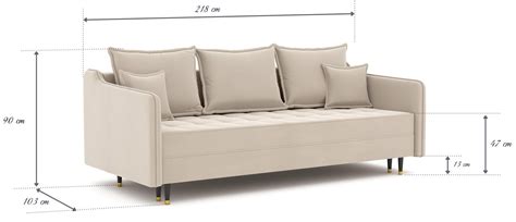 Sofa Rozkładana Z Funkcją Spania Tkanina Leśna Zieleń Hydrofobowa 218 Cm Liv And Lars Meble