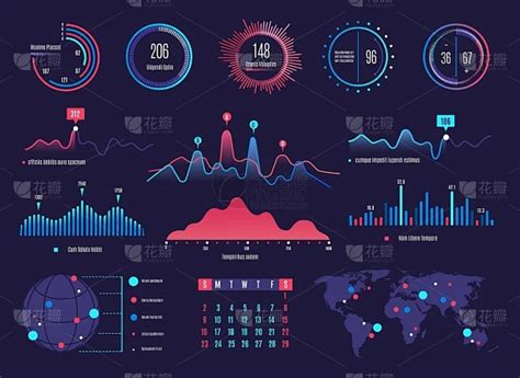 监视仪表板模板素材 花瓣网