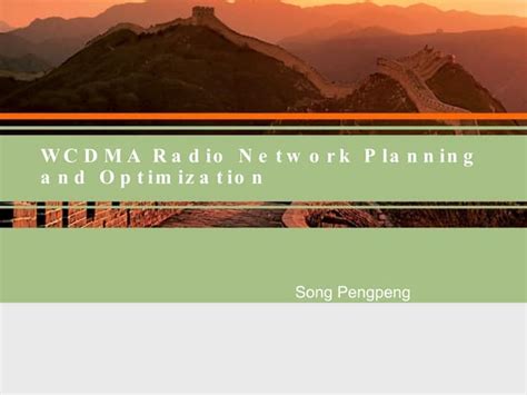 Wcdma Radio Network Planning And Optimization Ppt Computer