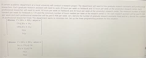 Solved Given The Linear Programming Problem ⎣⎡ Minimize
