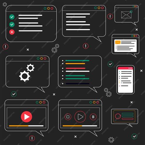 premium vector programming coding icon set software development icon