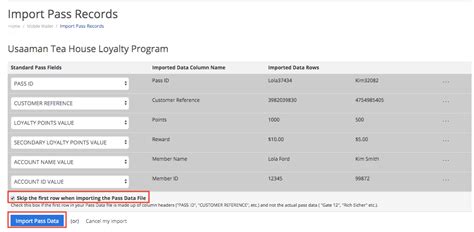 Importing Pass Data Wallet That