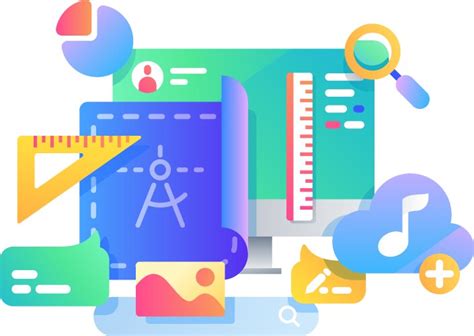 concept web design website development royalty free vector