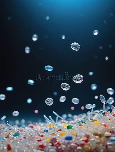 The Invasion Of Microplastics Into The Human Body Generative Ai Stock Illustration