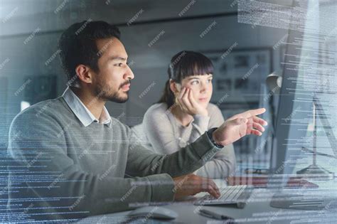 Premium Photo Business People Coding With Partnership And Information