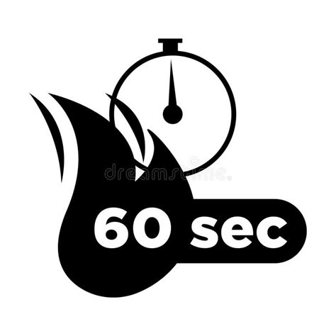 60 Seconds Icon Isolated On White Background Stock Vector Illustration Of Flat Symbol 260111707