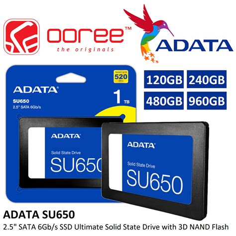 Adata Ultimate Su650 2 5 Sata 6gb S Internal Ssd Solid State Drive 3d