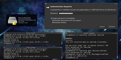 Шифрование накопителя или раздела утилитой Cryptsetup Luks в Linux