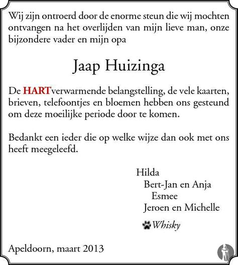 Jacob Jaap Huizinga 18 01 2013 Overlijdensbericht En Condoleances Mensenlinq Nl