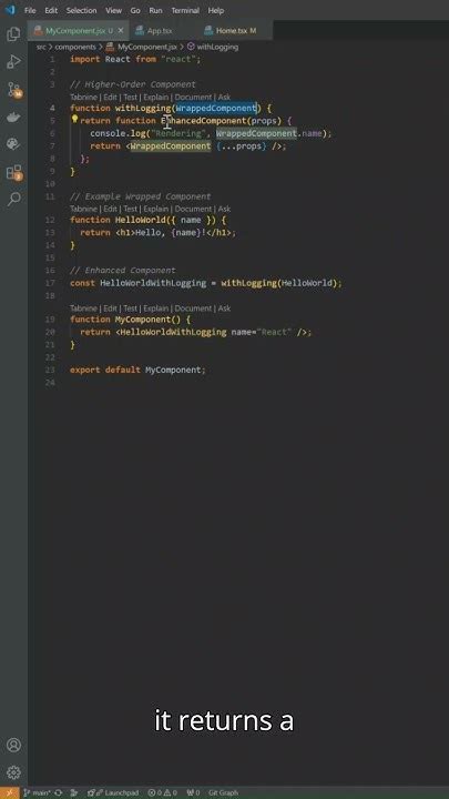 all about hocs in react in 45 seconds ⚛️😮 javascriptprojects coding