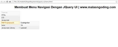 Membuat Menu Navigasi Dengan JQuery UI JQuery UI Part 7
