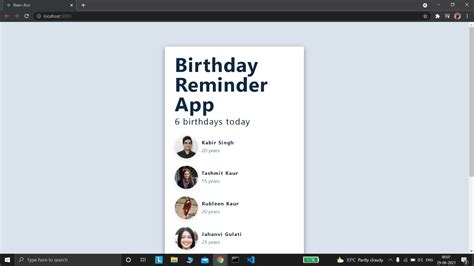 Birthday Reminder App Devpost