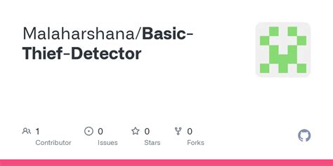 GitHub Malaharshana Basic Thief Detector