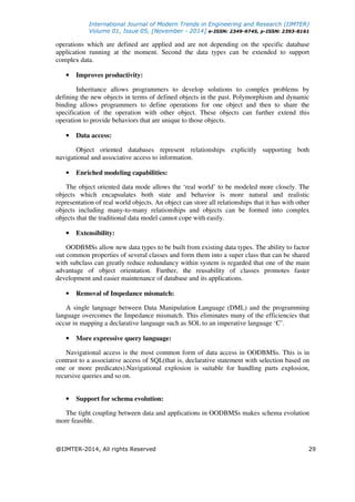 Comparison Of Relational Database And Object Oriented Database PDF
