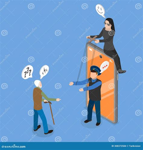 3d Isometric Flat Vector Illustration Of Hacker Scam Stock Vector Illustration Of Flat Cyber