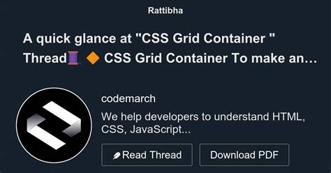 a quick glance at css grid container thread🧵 thread from codemarch