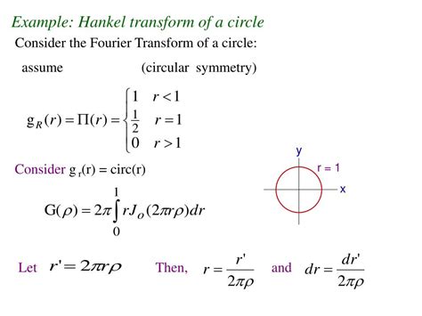 Ppt Circularly Symmetric Functions Hankel Transforms Of Zeroth Order