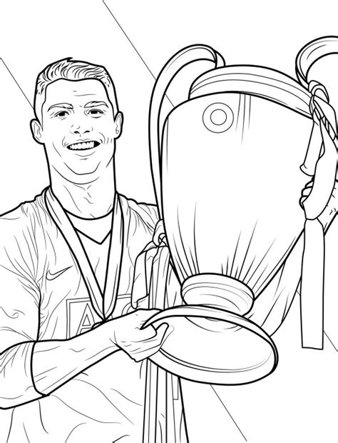 Dibujo Para Colorear De Cristiano Ronaldo