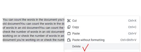 Delete Text