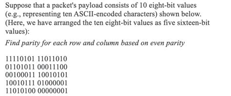solved suppose that a packet s payload consists of 10
