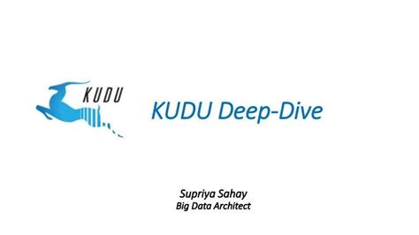 Supriya Sahay On Linkedin Kudu Deep Dive