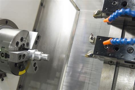 CNC Lathe Machine Turning Machine Stock Image Image Of Chuck Pattern 95480901